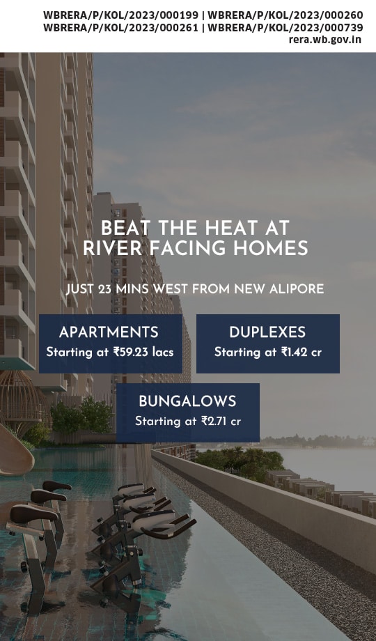 Ganga Facing Flats in Kolkata - Longest Riverfront Project - The Royal Ganges